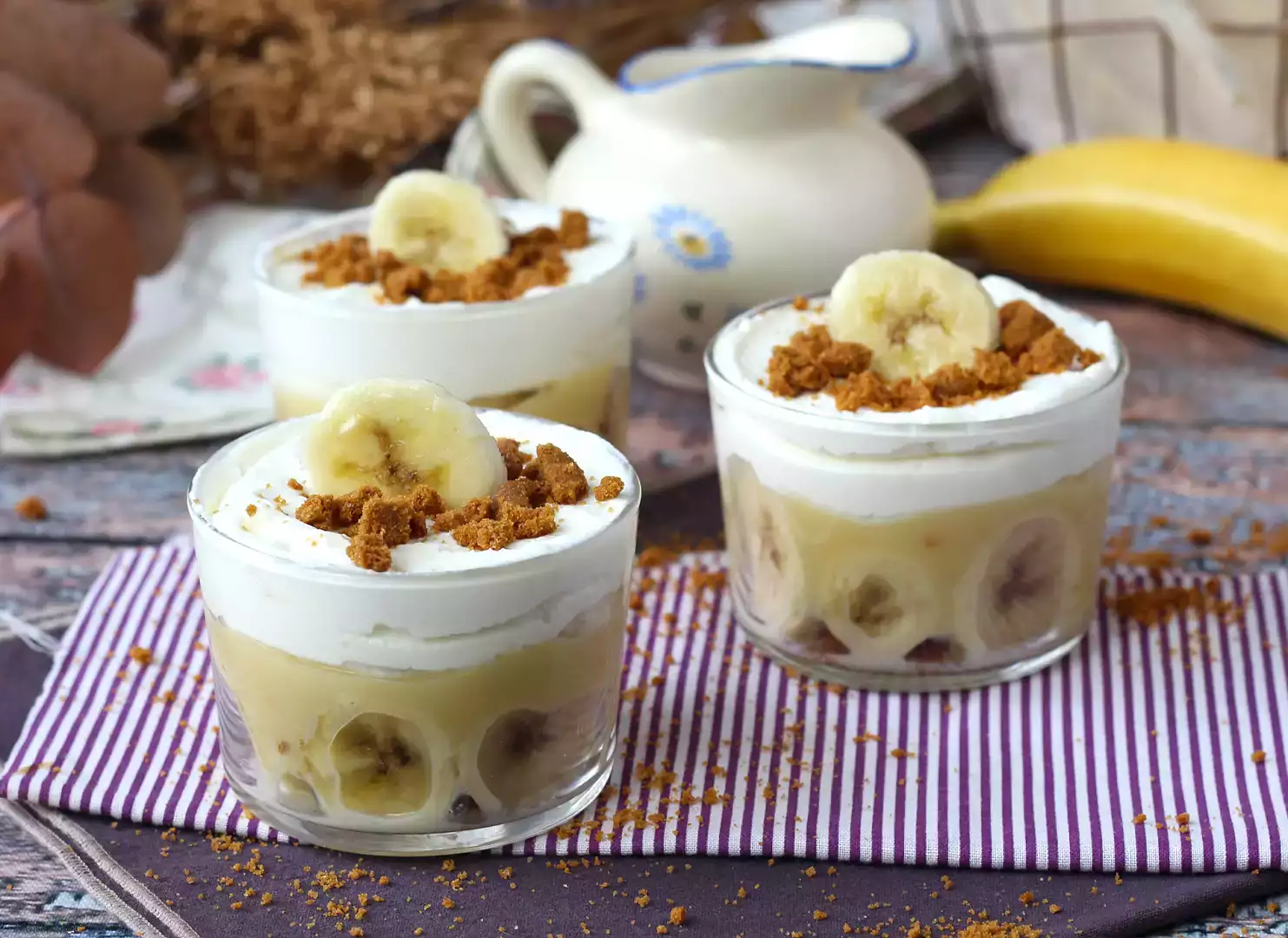 Banoffee verrines recept banán és karamell rajongóknak